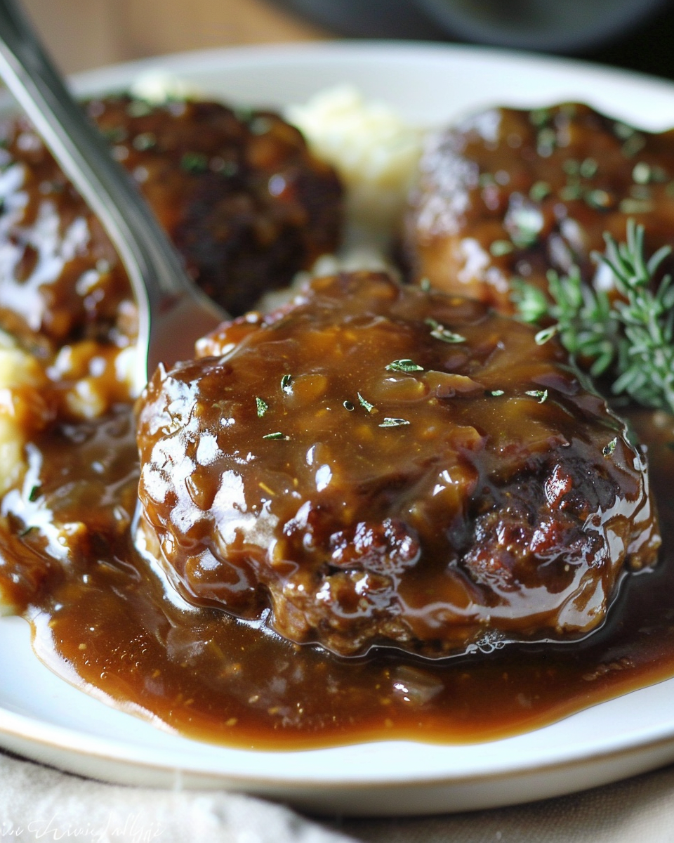 Juicy Salisbury Steak with Savory Gravy - Cook Yummy Recipes
