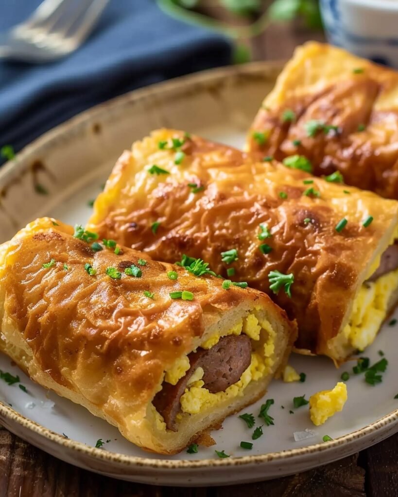 Sausage Egg and Cheese Breakfast Roll-Ups - Cook Yummy Recipes