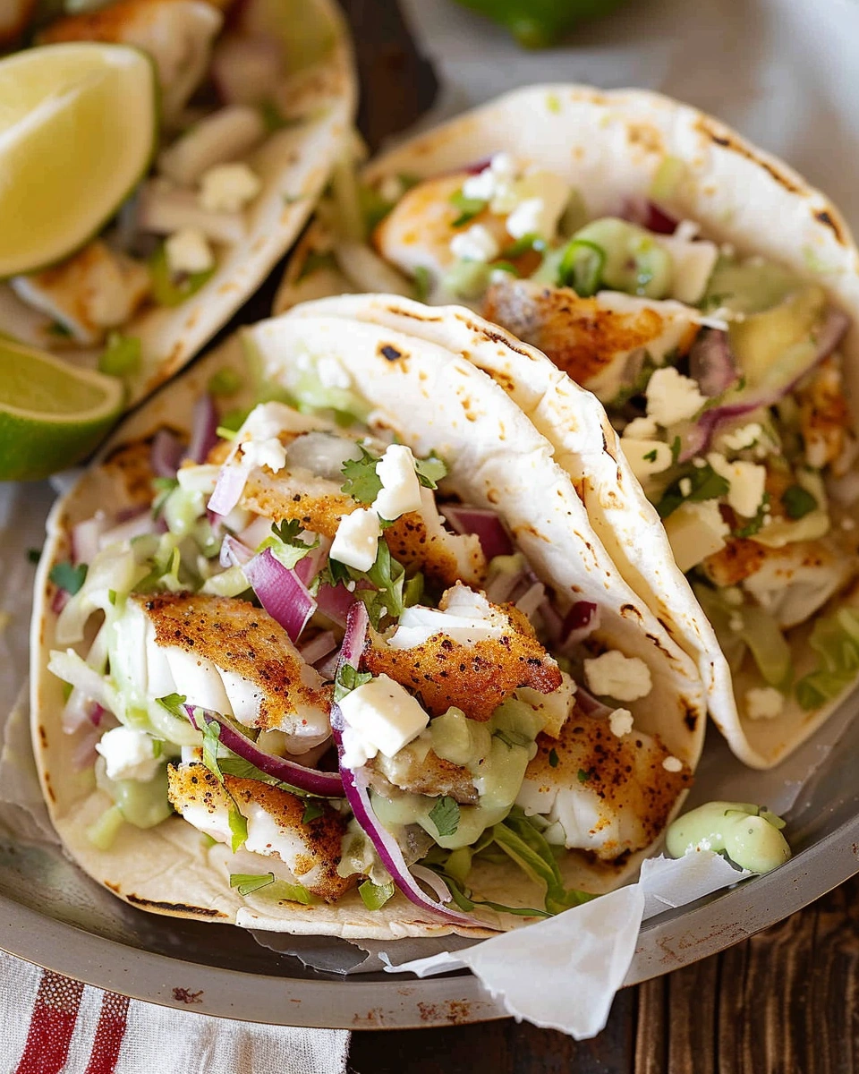 Fish Tacos with Lime Crema - Cook Yummy Recipes