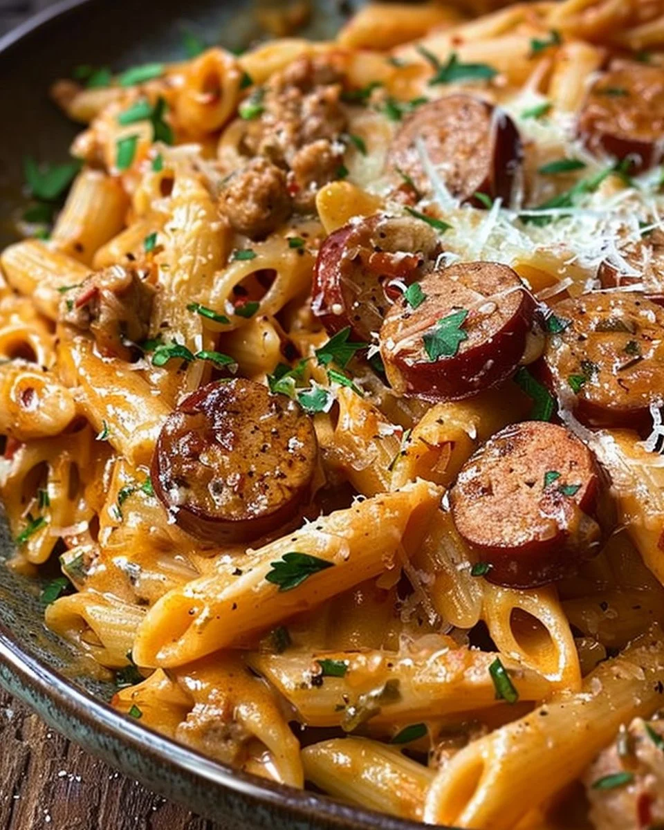 One-Pot Creamy Spicy Cajun Sausage Pasta: 20-Min Dinner Win